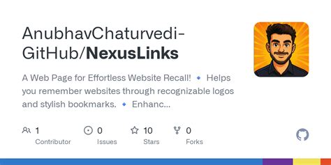 Github Anubhavchaturvedi Githubnexuslinks A Web Page For Effortless Website Recall 🔹 Helps