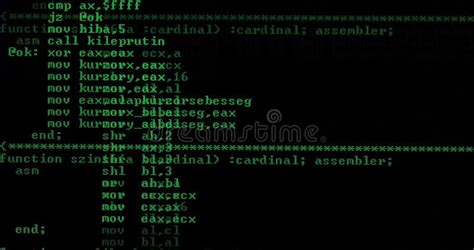 Computer Code Running On Screen Stock Footage Video Of Hack Assembly