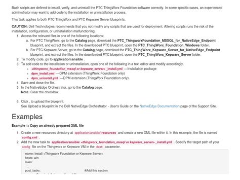 Modify The Ptc Installation Scripts Advanced Dell Nativeedge Blueprint For Ptc Deployment