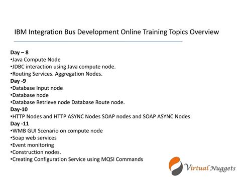 Ppt Ibm Integration Bus Development Online Training By Virtualnuggets