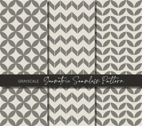 Premium Vector Grayscale Geometric Seamless Pattern 5