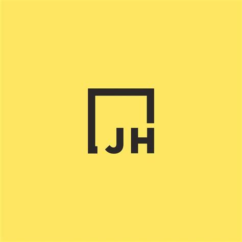 Jh Initial Monogram Logo With Square Style Design 14957225 Vector Art At Vecteezy
