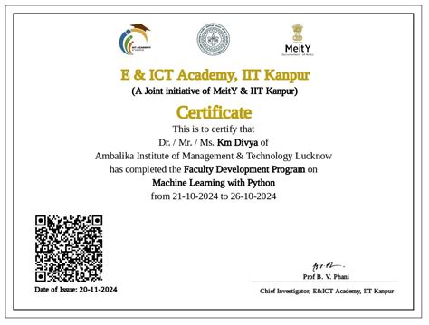 Km Divya On Linkedin Machinelearning Python Fdp Iitkanpur