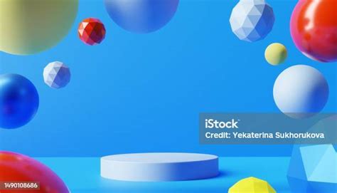 동적 3d 구체가 있는 추상적인 배경 파란색 빨간색 및 노란색 풍선 사실적인 3d 모양 0명에 대한 스톡 사진 및 기타 이미지 Istock