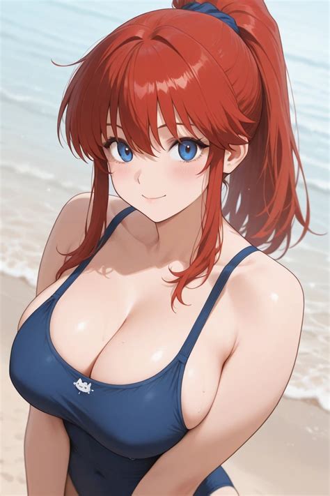 Create A Photo Of A Big Breasts Girls Anime And Wearing Lingering