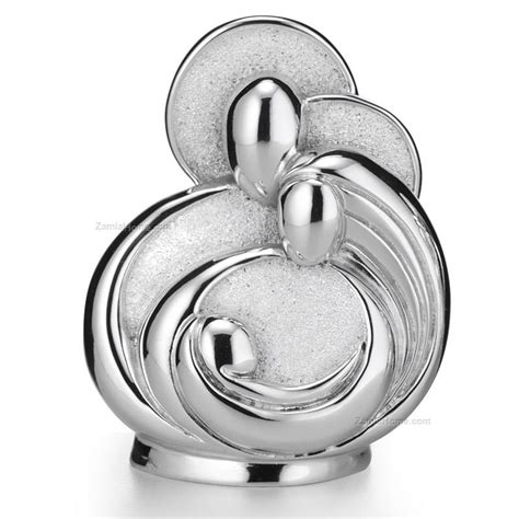 Holy family valenti & co. h cm 9 modern sculpture vlr 18124 silver ...