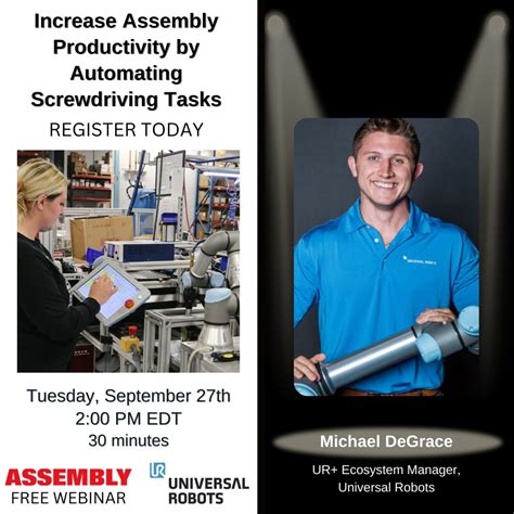 Assembly Magazine On Linkedin Join Us For The Webinar Increase Assembly Productivity By