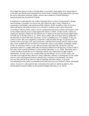 Edco Q Docx How Might The Absence Of Data Screening Affect A Researcher S Data Quality