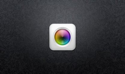White IOS Camera Icon With Colorful Lens Free Vector Download FreeImages