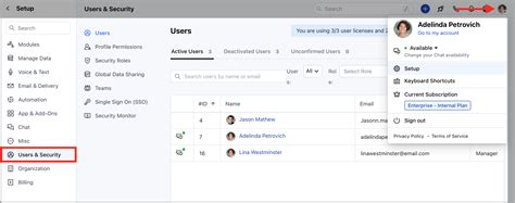 overview of user s and security salesmate