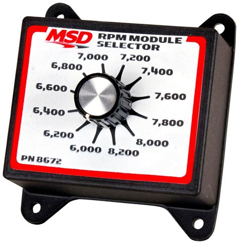 Msd Module Selector 6000 To 8200 Rpm 200 Rpm Increment 2 Pin Plug For