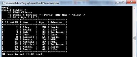 MySQL WHERE WayToLearnX