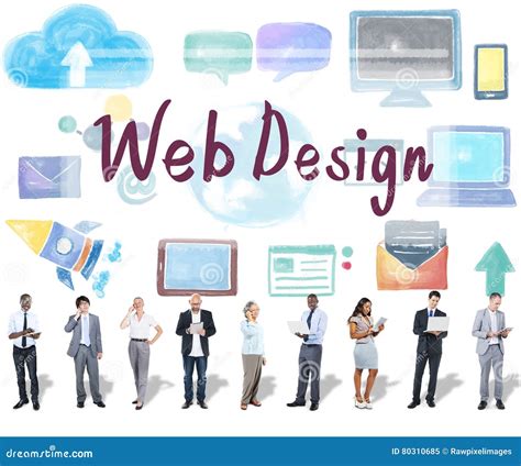 Web Design Programming Software Networking Concept Stock Image Image