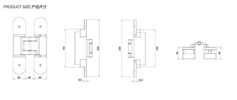China Heavy Duty Sus 304 Stainless Steel Concealed Hinge China