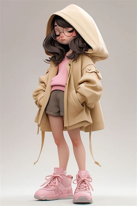 Ai数字艺术3d可爱女孩人物模型 众图网 花瓣网