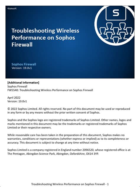 Fw5540 19 0v1 Troubleshooting Wireless Performance On Sophos Firewall Pdf Wireless Access