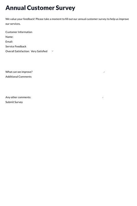 Annual Customer Survey Template Template Collaborative Docs For Teams