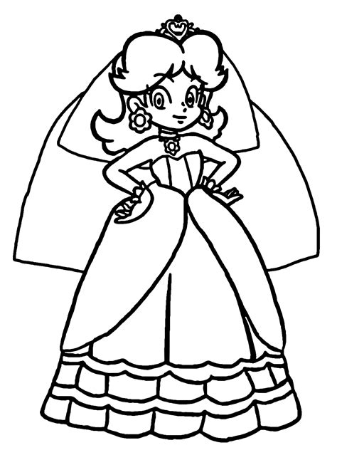 Princess Peach Daisy Rosalina Coloring Pages Free Printable Coloring Pages