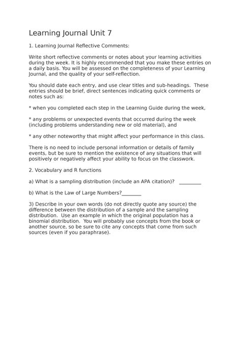 Learning Journal Unit 7 Lecturenote Learning Journal Unit 7
