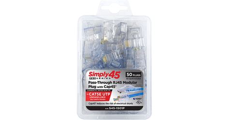 Simply45 Cat 5e Unshielded Rj45 Pass Through Modular S45 1501p