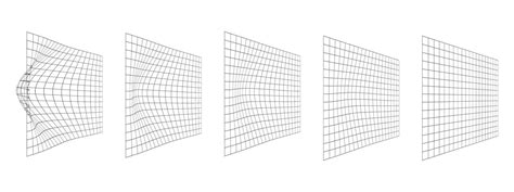 Process Of Grid Distortion Set Of Mesh Warped Textures Net With Convex Effect Geometric