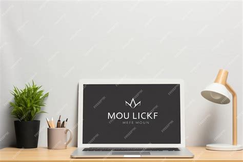 Premium Photo Mockup Blank Screen Computer Laptop On Desk