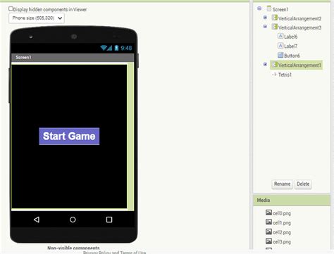 Tetris Recreation Of S Retro Game By Miss Nandini Extensions MIT App Inventor