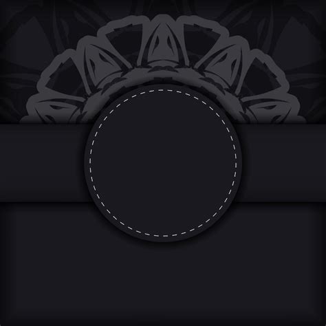 벡터 벡터 인쇄 준비가 된 Black 색상 엽서 디자인과 그리스 패턴 텍스트 및 장식품을 위한 장소가 있는 초대장 템플릿 프리미엄 벡터