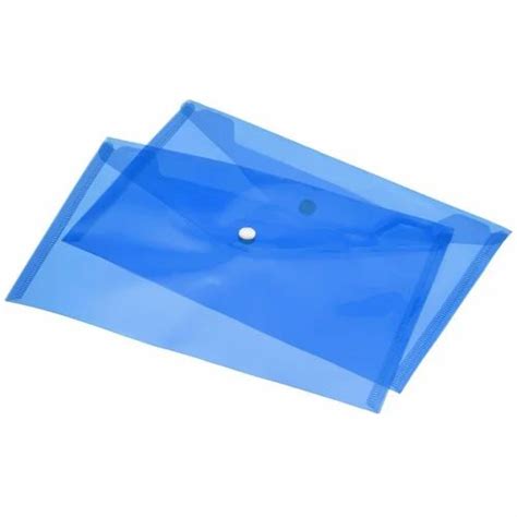 Plastic Blue Button File Folder For Office Paper Size A4 At Rs 30 Piece In Bengaluru
