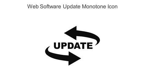 Web Software Update Monotone Icon In Powerpoint Pptx Png And Editable Eps Format Ppt Slide