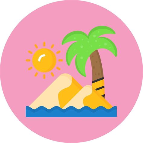 Sand Dunes Flat Circle Style Icon 54681948 Vector Art At Vecteezy