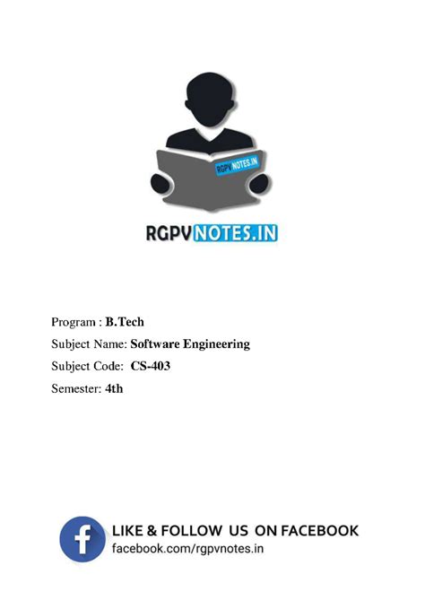 Unit 4 Software Engineering Rgpv Notes Program B Subject Name