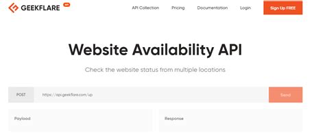 how to get notified when your site goes down using geekflare api