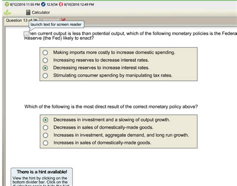 Solved When Current Output Is Less Than Potential Output