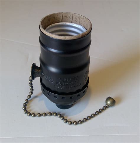 Pull Chain Socket Solid Brass con acabado de latón antiguo Etsy España