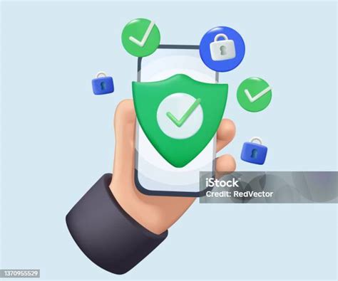 3d 렌더 일러스트가 있는 웹 배너는 보호 막드와 자물쇠가 달린 스마트폰을 사용합니다 데이터 보안 개념입니다 휴대폰 보안에 대한 스톡 벡터 아트 및 기타 이미지 Istock