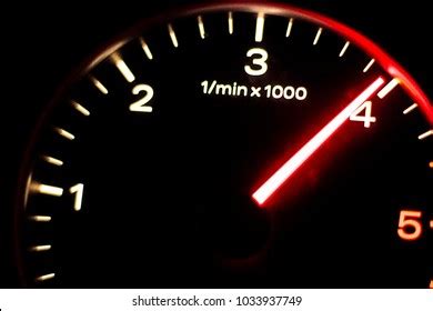 Rev Counter Red Indicator Moderately Modern Stock Photo Edit Now