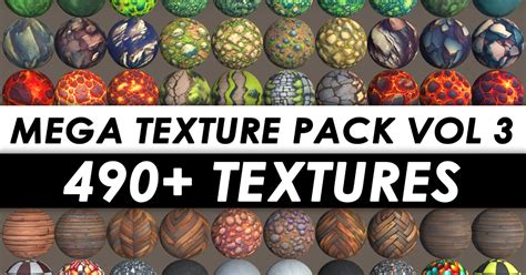 490 Stylized Textures Mega Pack Vol 3 2d 材质与材料 Unity Asset Store