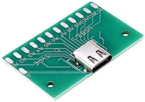 Type C 母頭測試板 Usb 3 1帶pcb板24p母座連接器轉接板 台灣智能感測科技
