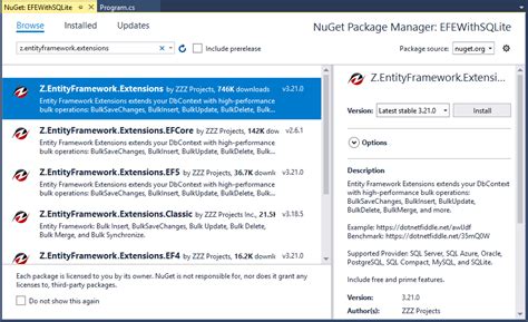 ef6 sqlite provider