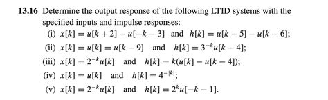 solved 13 16 determine the output response of the