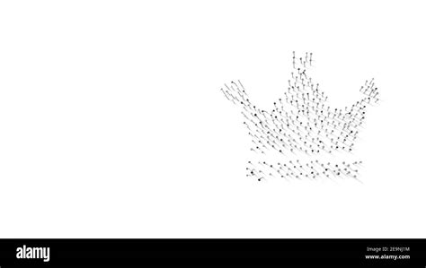 3d Rendering Of Nails In Shape Of Symbol Of Crown With Three Tips With