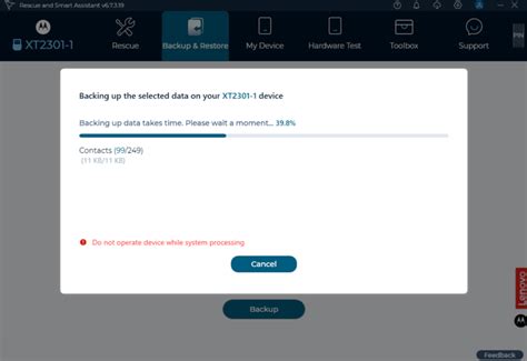backup and restore feature in software fix motorola support us