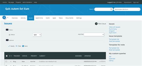 Theme List Redmine