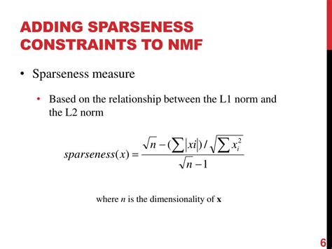 ppt non negative matrix factorization with sparseness constraints