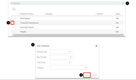 Scheduled Automatic Timesheet Notifications Support
