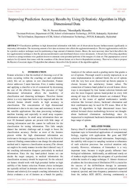 Pdf Improving Prediction Accuracy Results By Using Q Statistic