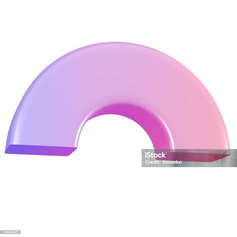 3d 금속 반구 무작위 추상 기하학적 모양입니다 현실적인 광택 핑크와 라일락 그라데이션 고급 템플릿 장식 디자인 그림입니다 미니멀리스트 밝은 반구 반원 볼륨 라운드 모형