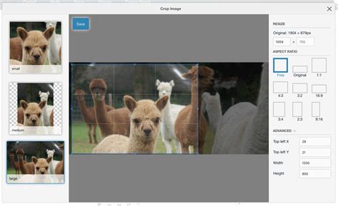 Cropping Modmore Documentation