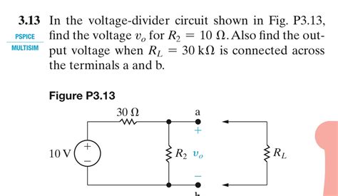 Solved 3 13 ﻿in The Voltage Divider Circuit Shown In Fig